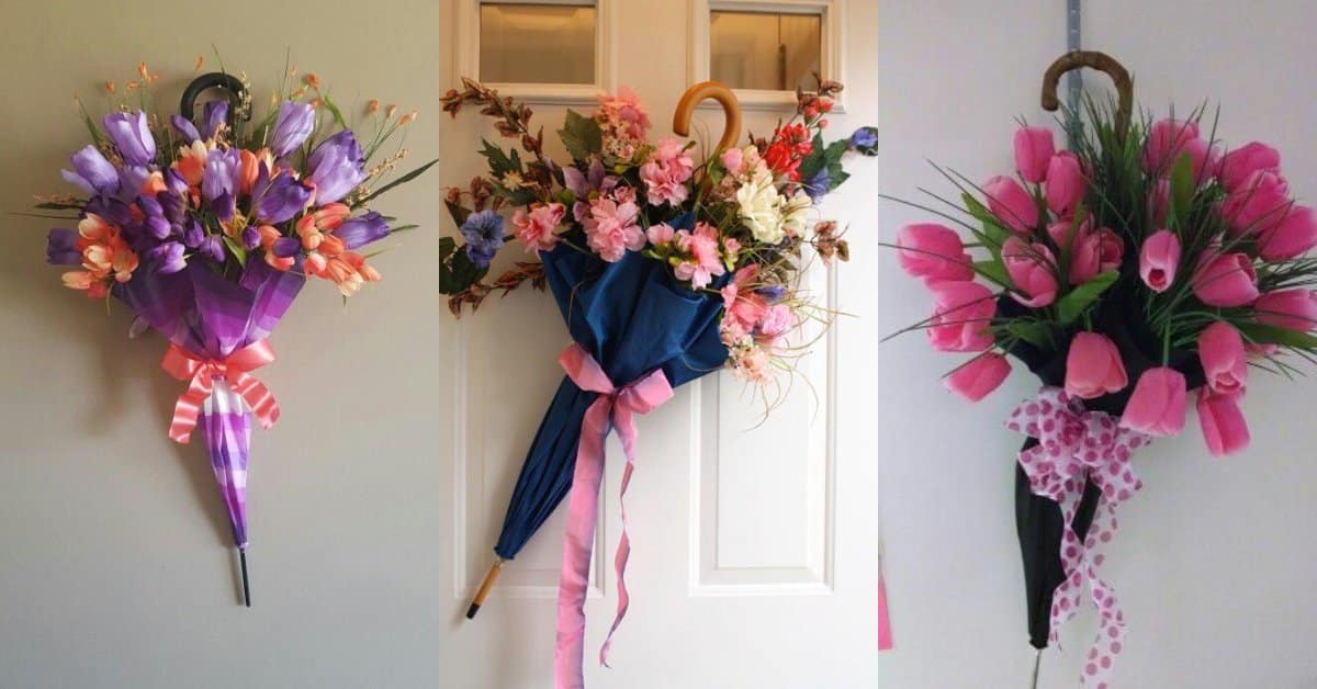 Pon Flores Dentro De Un Paraguas Para Lucir La Decoración Pon Flores Dentro De Un Paraguas Para Lucir La Decoración