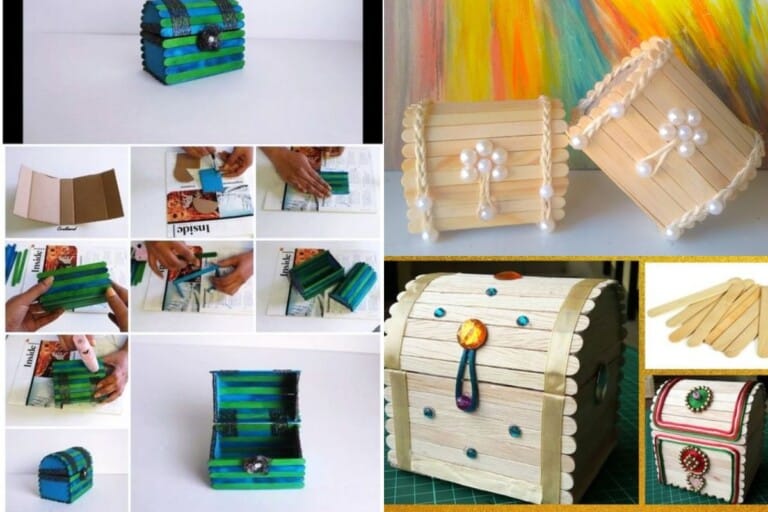 Hermosos Baúles Hechos Con Palos De Paleta: Creatividad Y Reciclaje