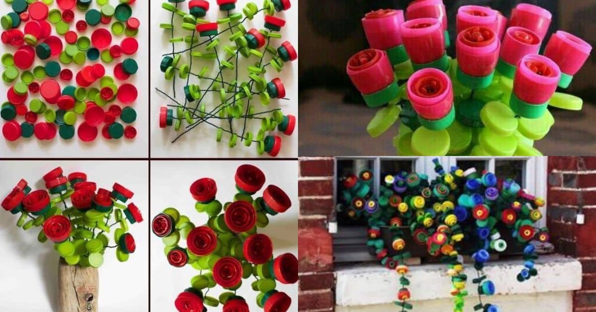 Cómo Hacer Flores Con Tapas De Botellas