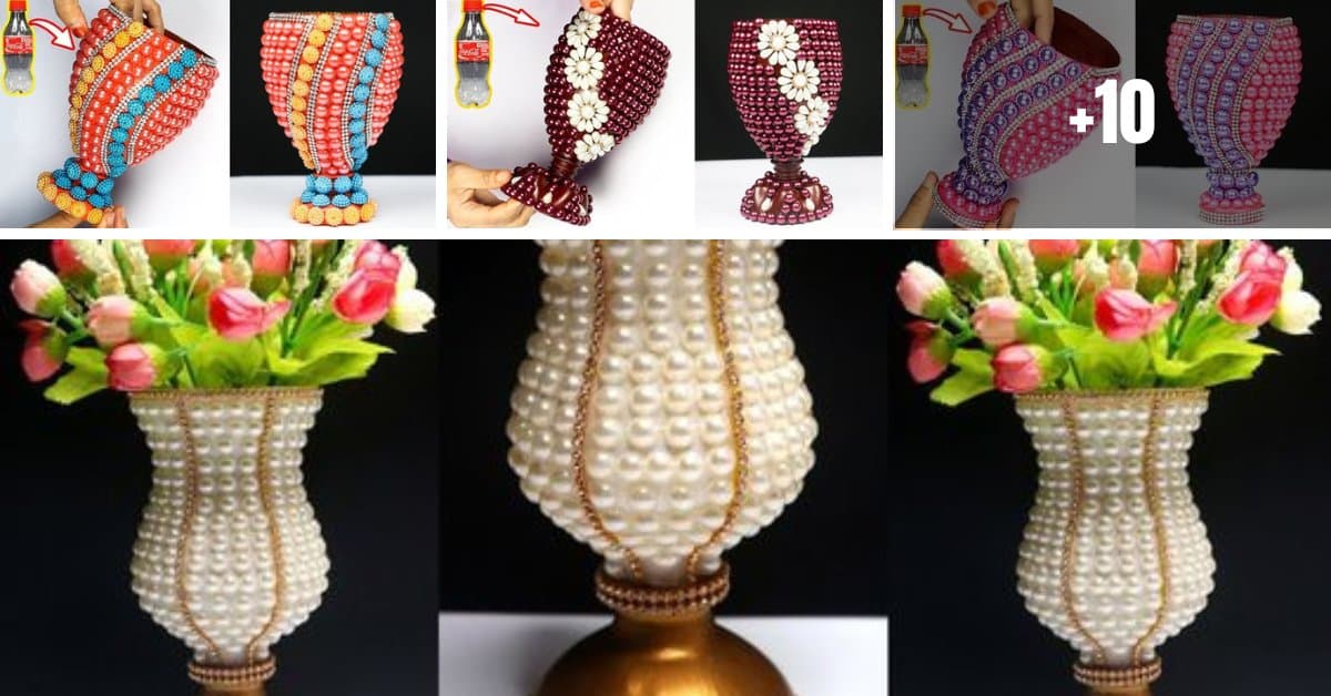 Hermosas Ideas De Maceteros Hechos Con Botellas De Plástico Y Perlas
