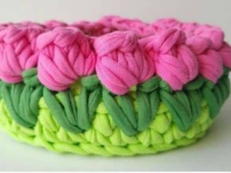 Tutorial Cesto De Flores En Trapillo